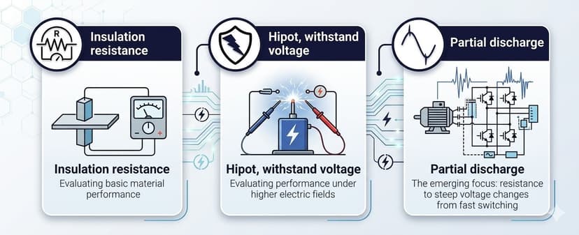การทดสอบสำคัญสำหรับการประเมินฉนวนไฟฟ้า: IR, Hipot และ Partial Discharge